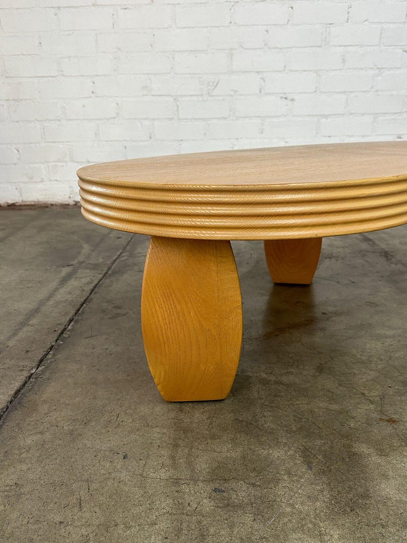 Ribbed Kidney Coffee Table - Etsy