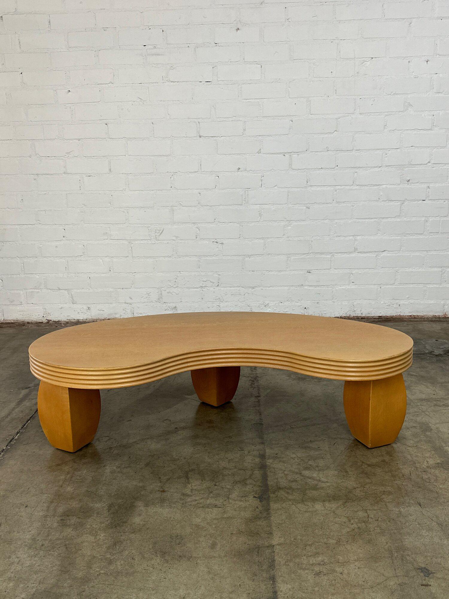 Ribbed Kidney Coffee Table - Etsy