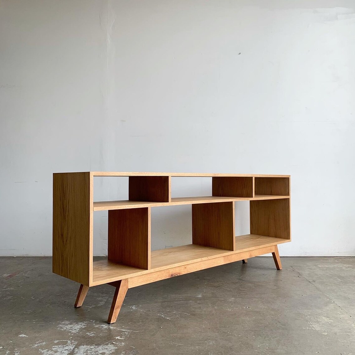 White Oak Bookcase/ Record Storage - Etsy