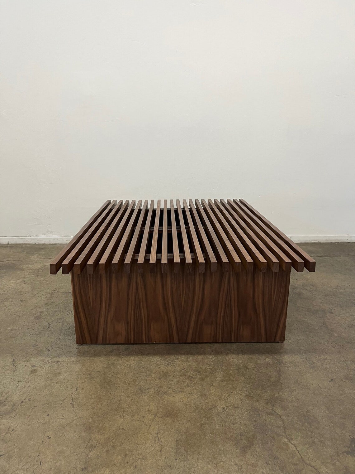 Triple Slat Bench - Walnut - Etsy