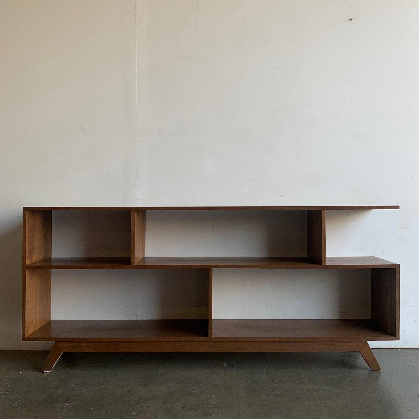 Vintage on Point Two Tier Bookshelf - Etsy