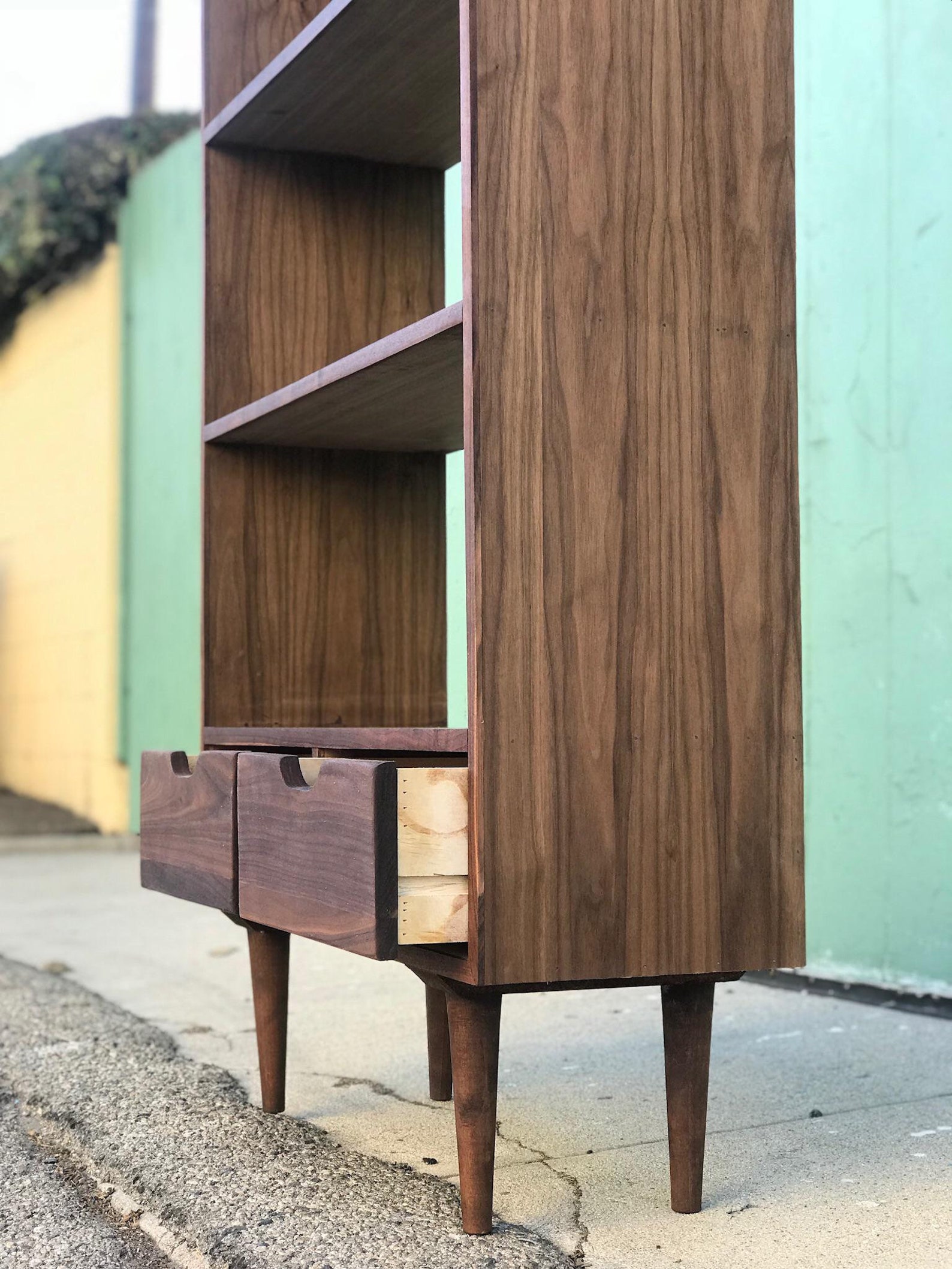 Custom Mid Century Style Bookcase - Etsy