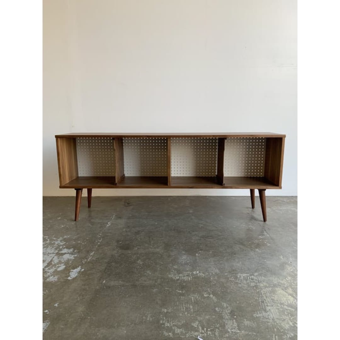 Mid-century Modern Walnut Record Holder Standard Version - Etsy