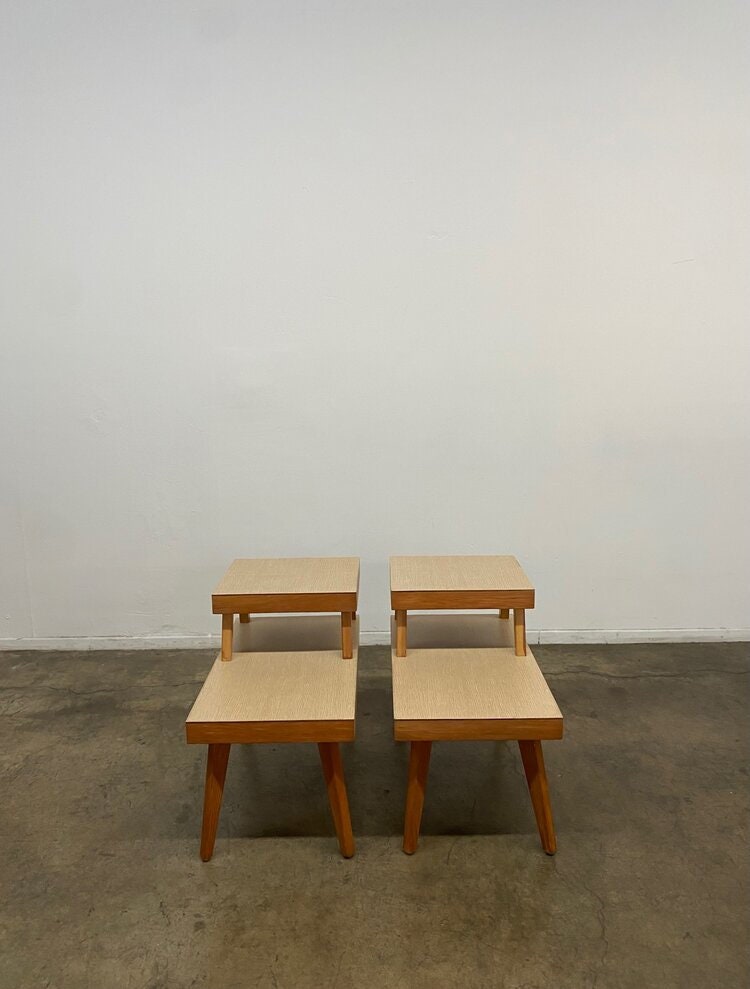 Mid Century Modern Two Tier Side Table - Etsy