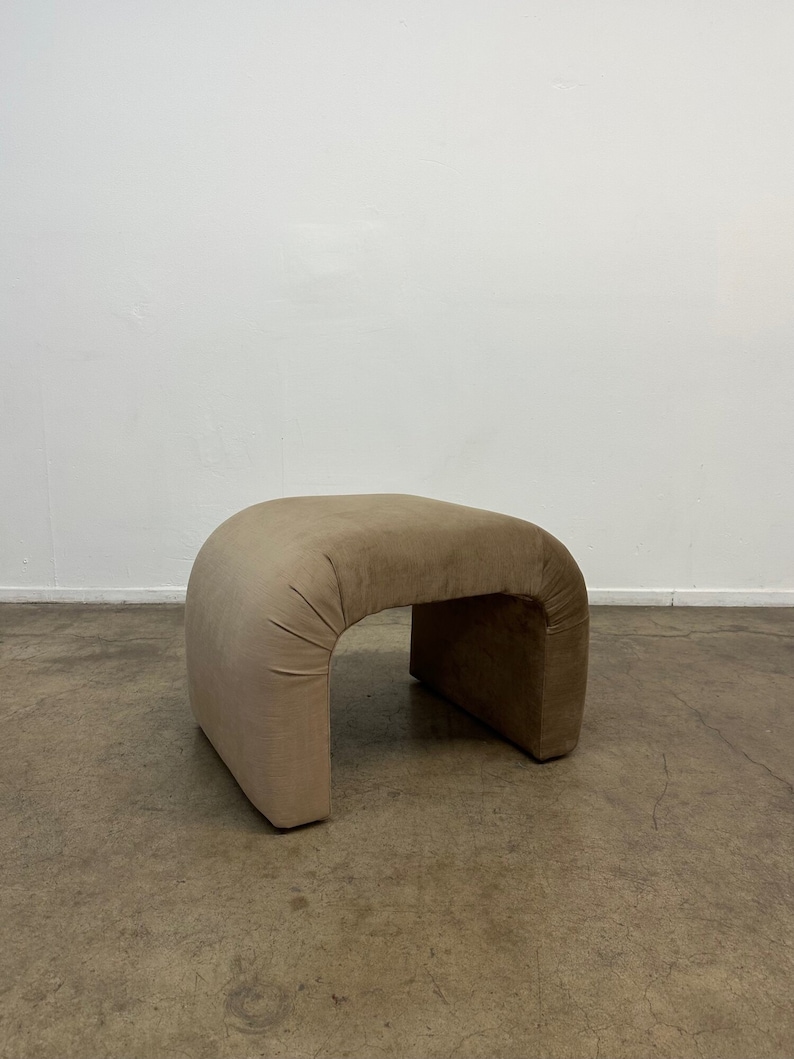 Custom Made Waterfall Stool in Mocha Textured Velvet - Etsy