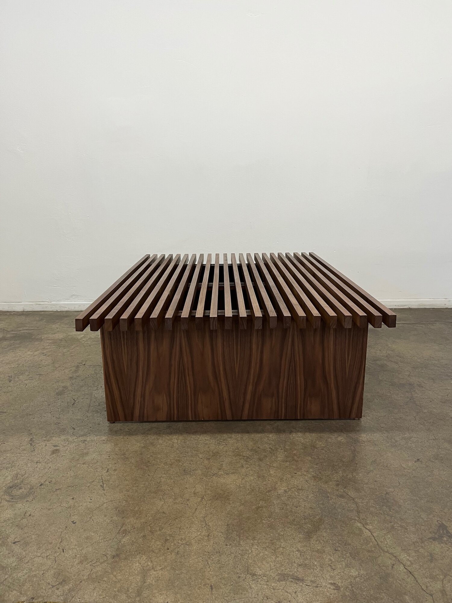 Triple Slat Bench - Walnut - Etsy