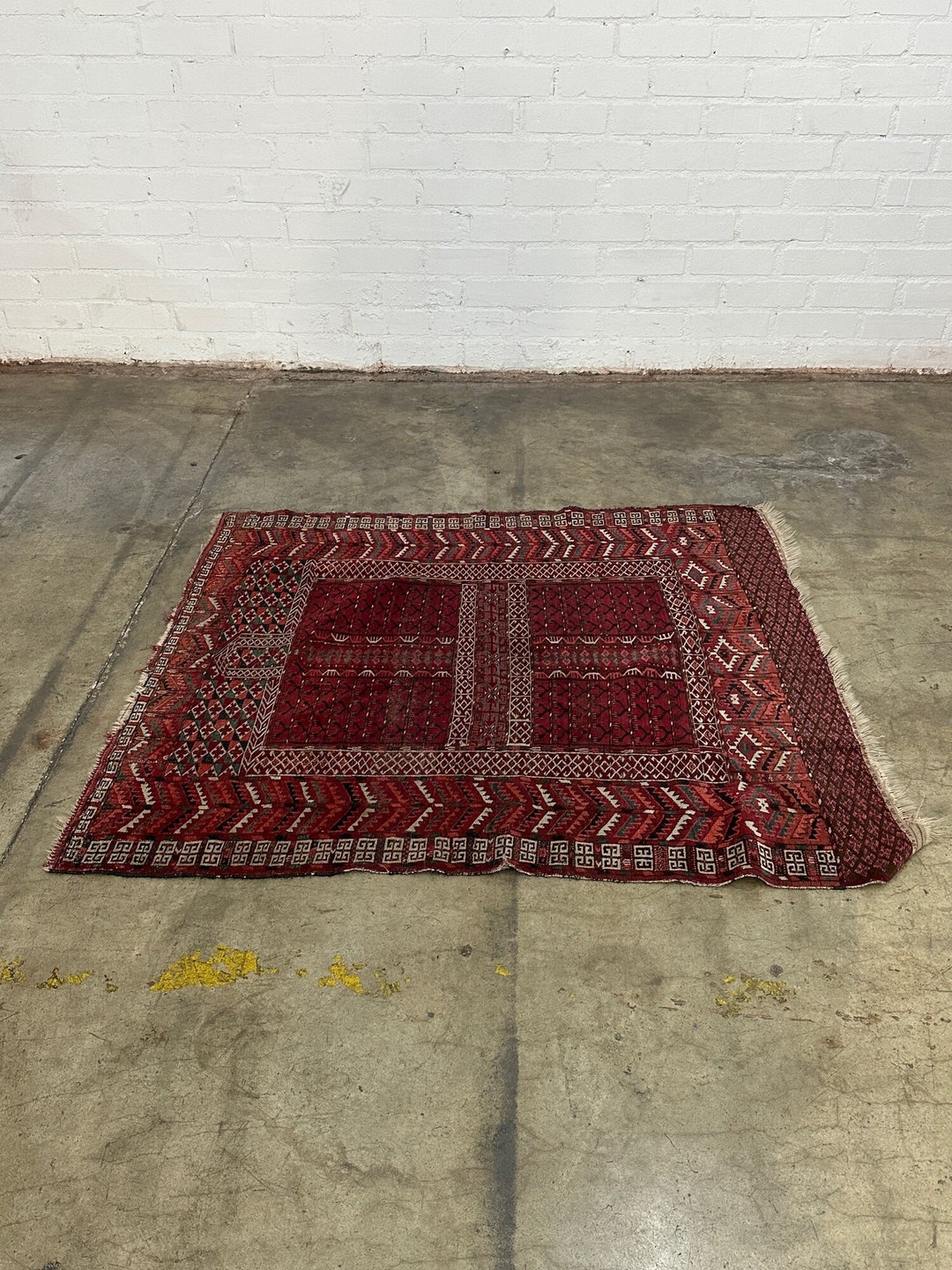 Vintage Turkmen Wool Tribal Rug - Etsy