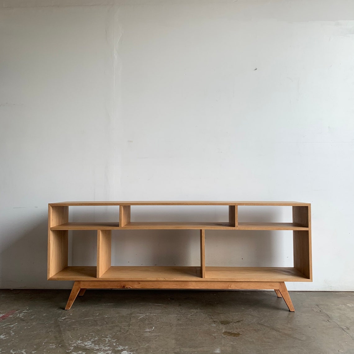 White Oak Bookcase/ Record Storage - Etsy