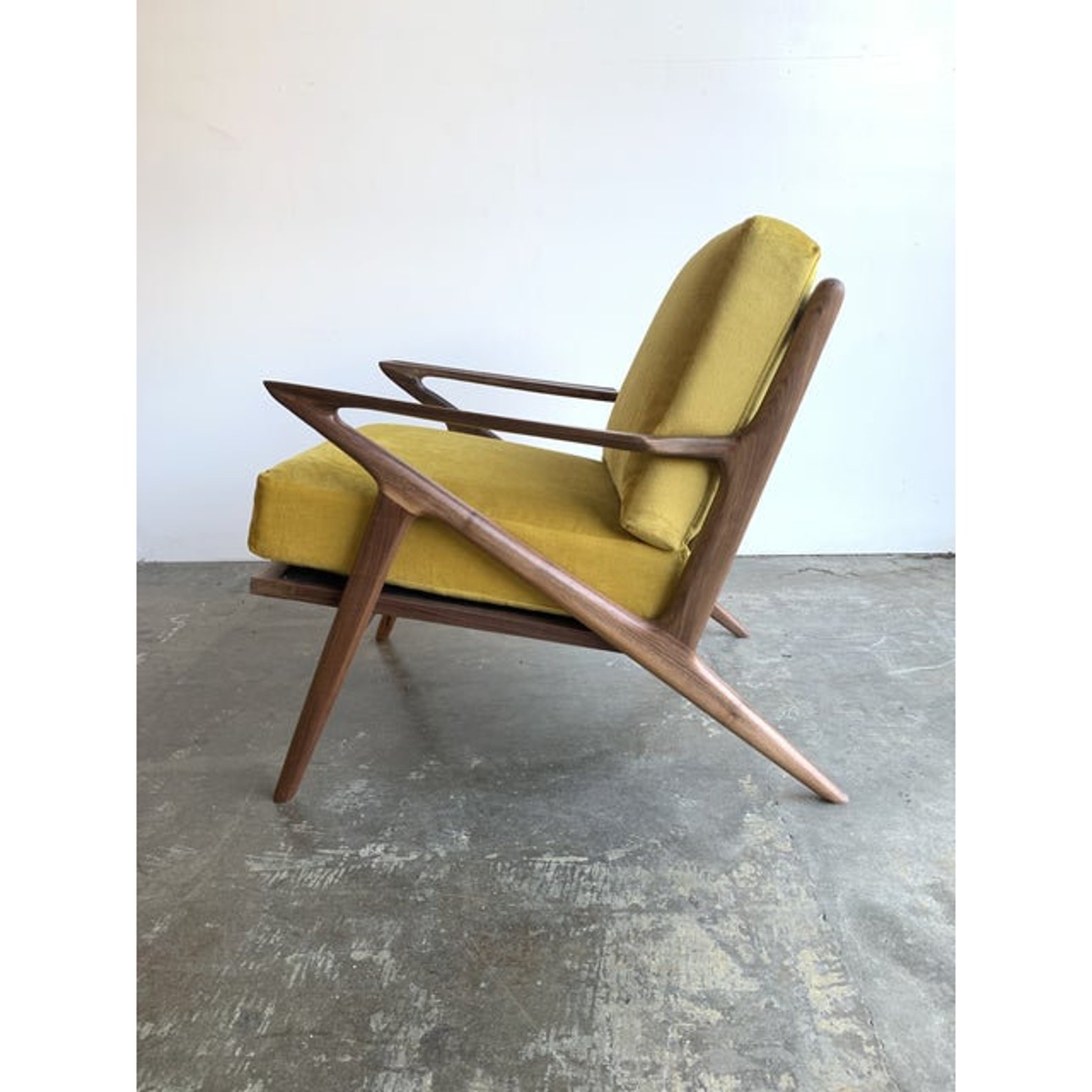 Mid Century Modern Walnut Lounge Chair - Etsy