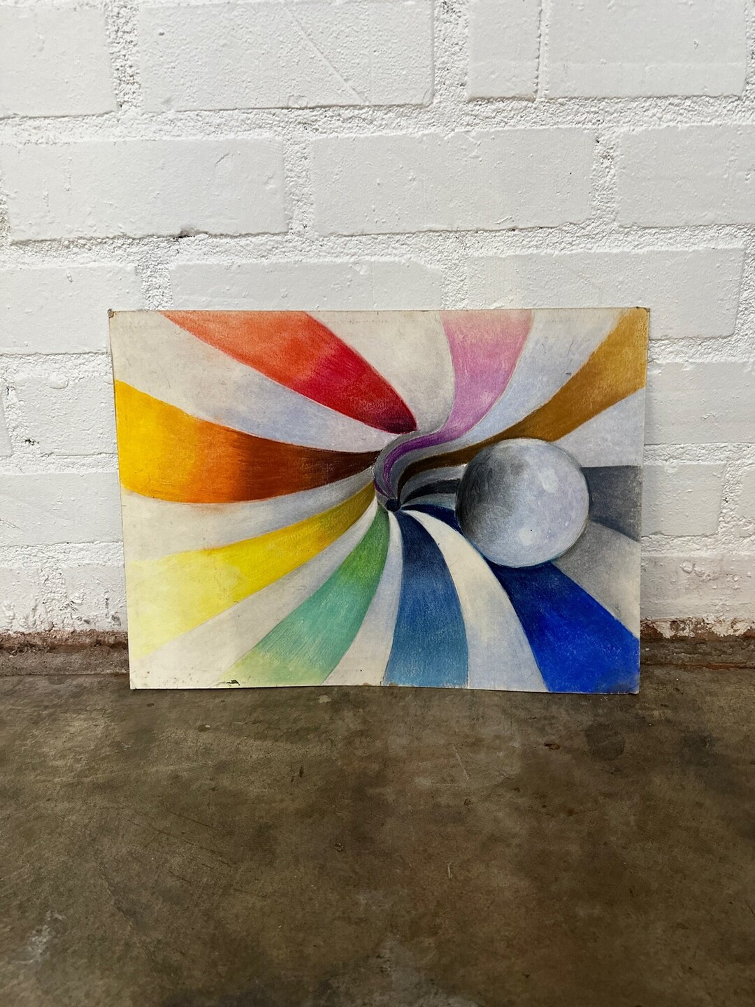 Rainbow Swirl & Ball Painting by Ernesto Bonilla - Etsy