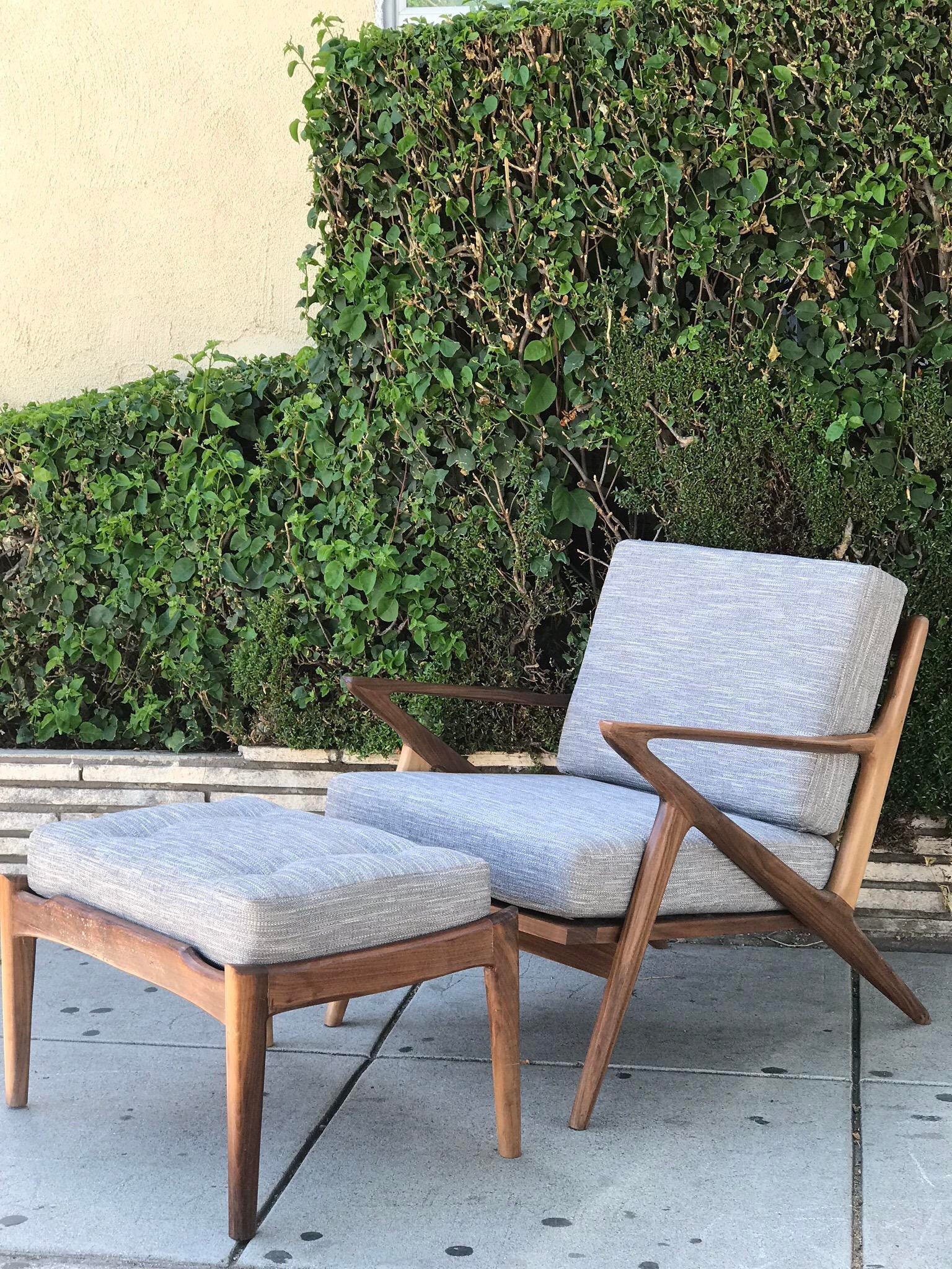 Mid Century Modern Lounge Chair and Ottoman Customizable | Etsy