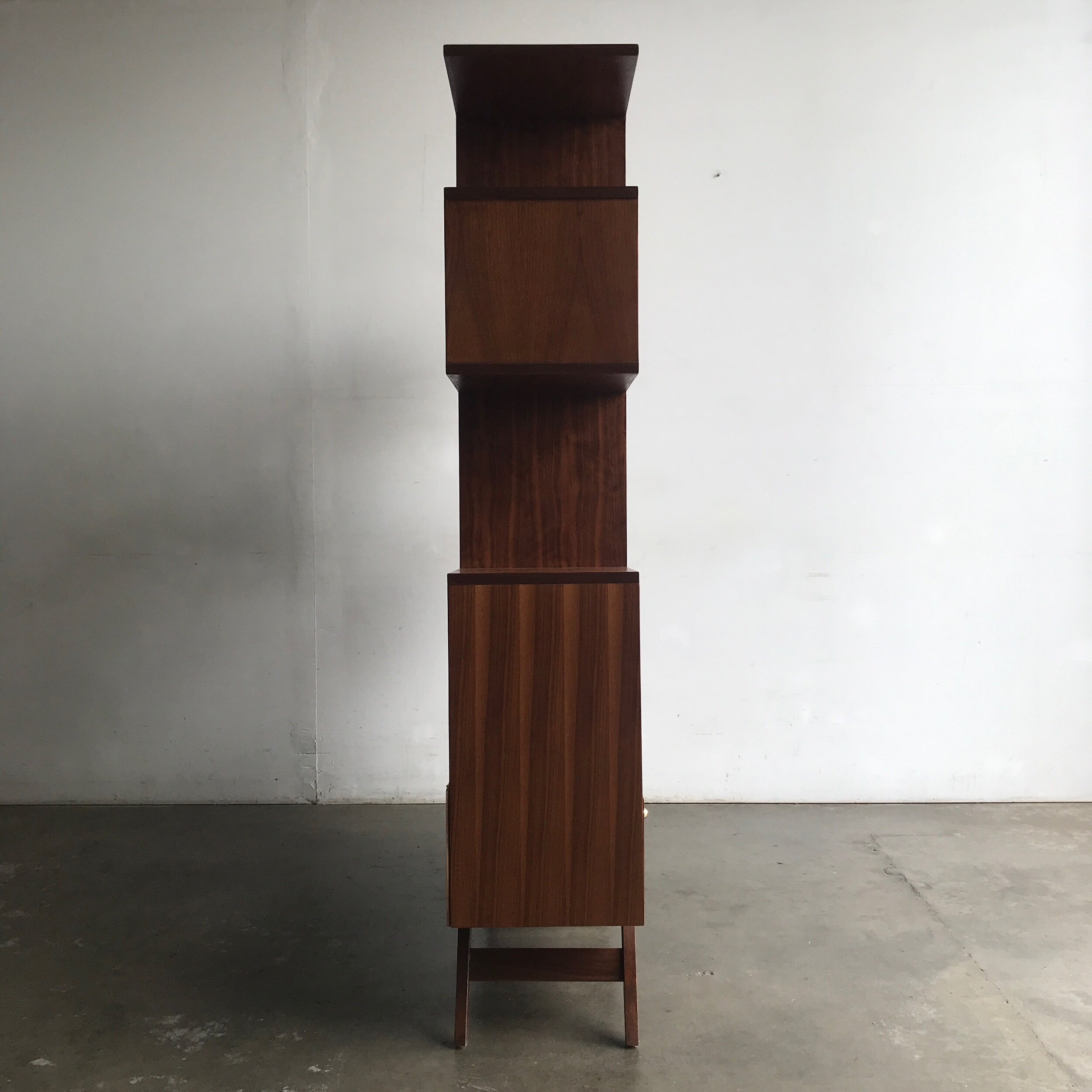 Made to Order Staggered Bookcase in Walnut Two Drawers - Etsy