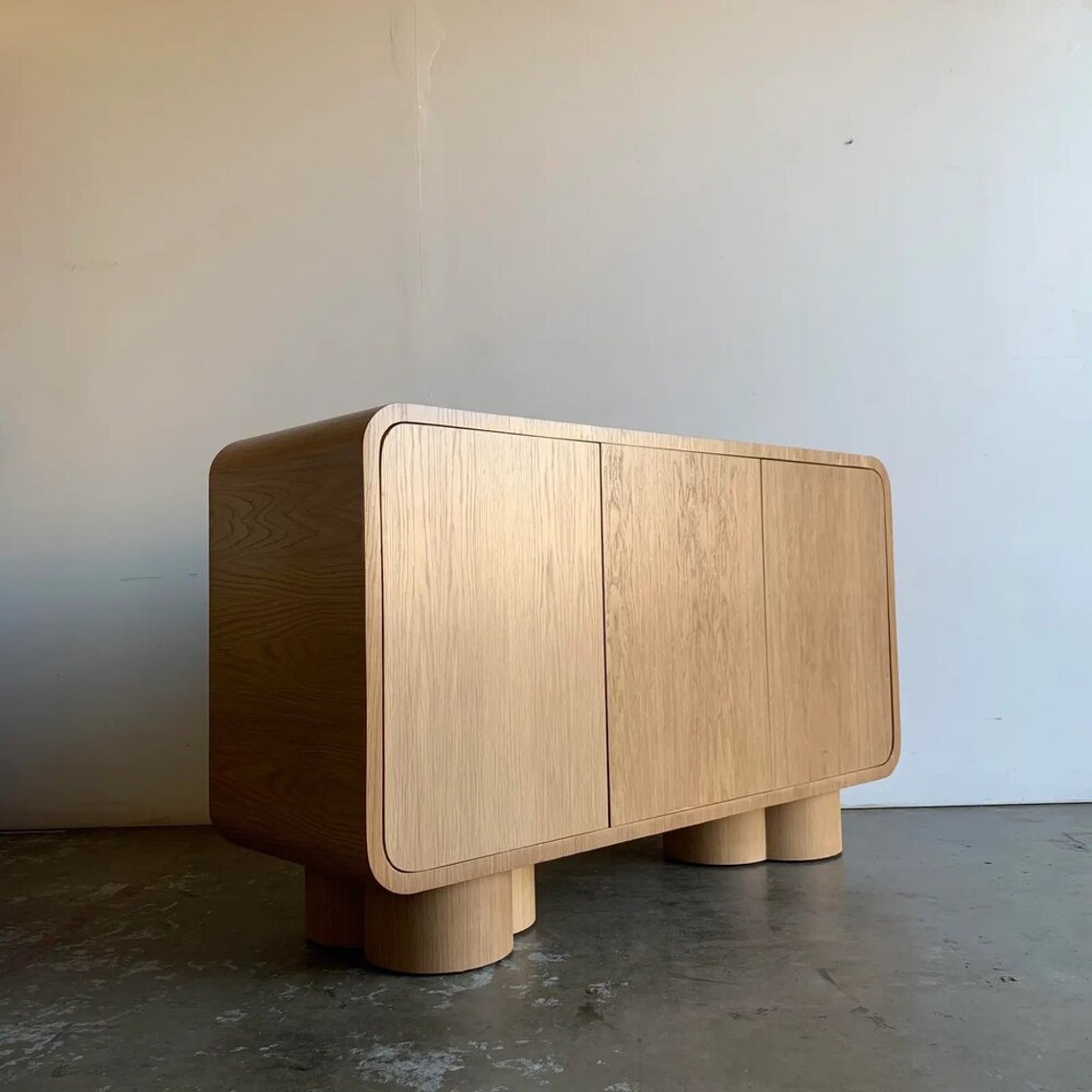 Vintage on Point Waterfall Sideboard on Clover Legs - Etsy