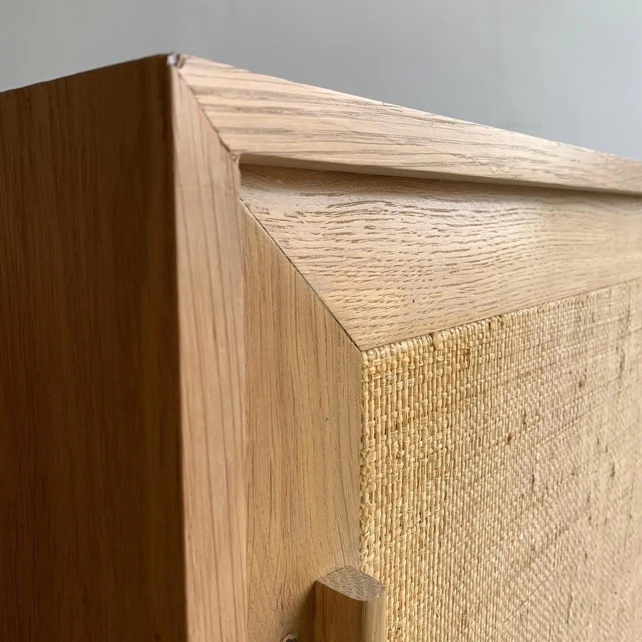 White Oak Credenza With Cane Doors Etsy