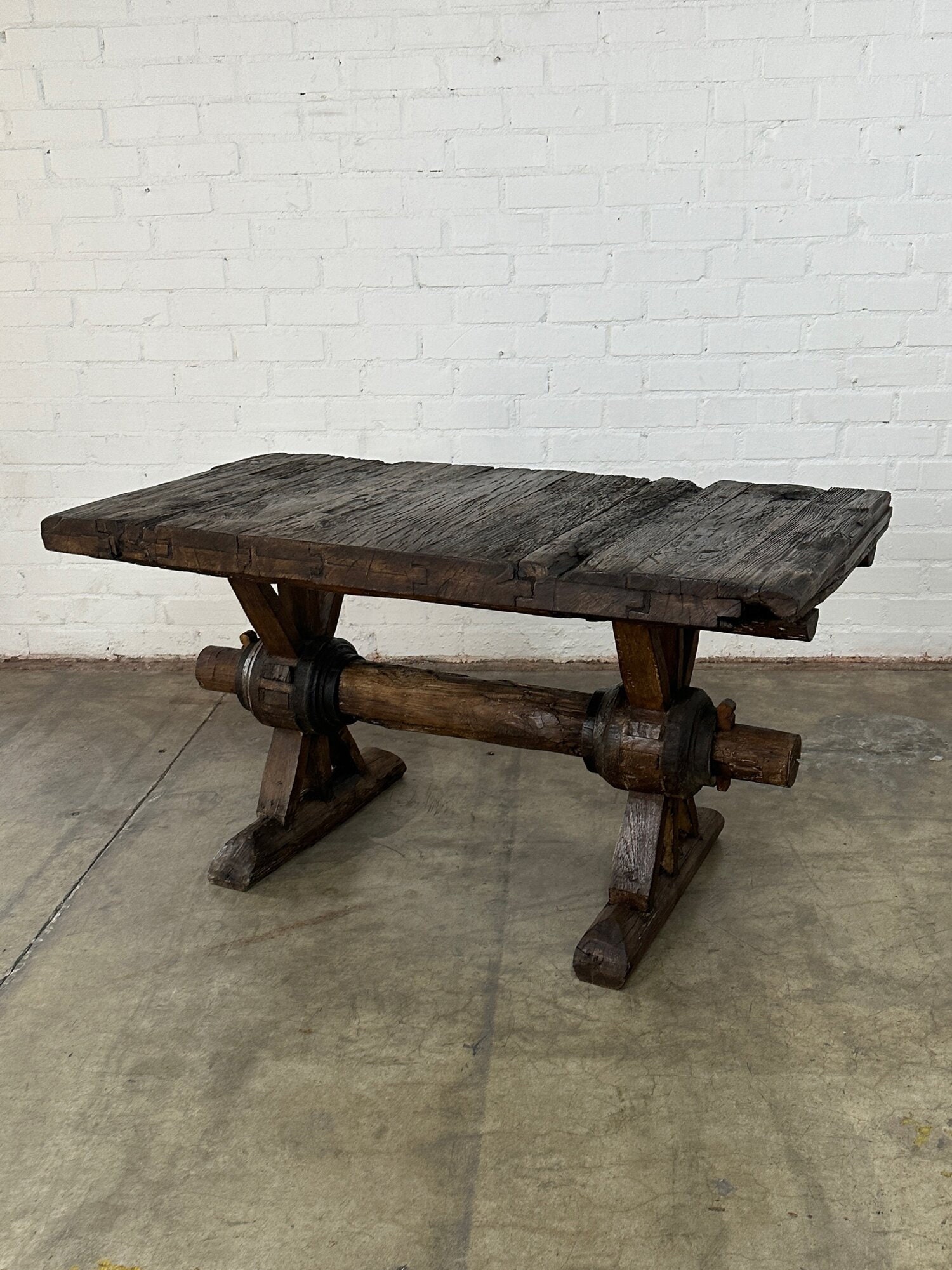 Rustic Trestle Dining Table - Etsy
