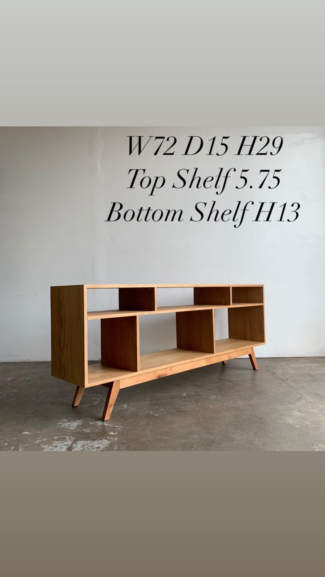 White Oak Bookcase/ Record Storage - Etsy