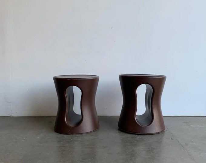 Tropitone Mobilis Modern Round Side Tables - Etsy