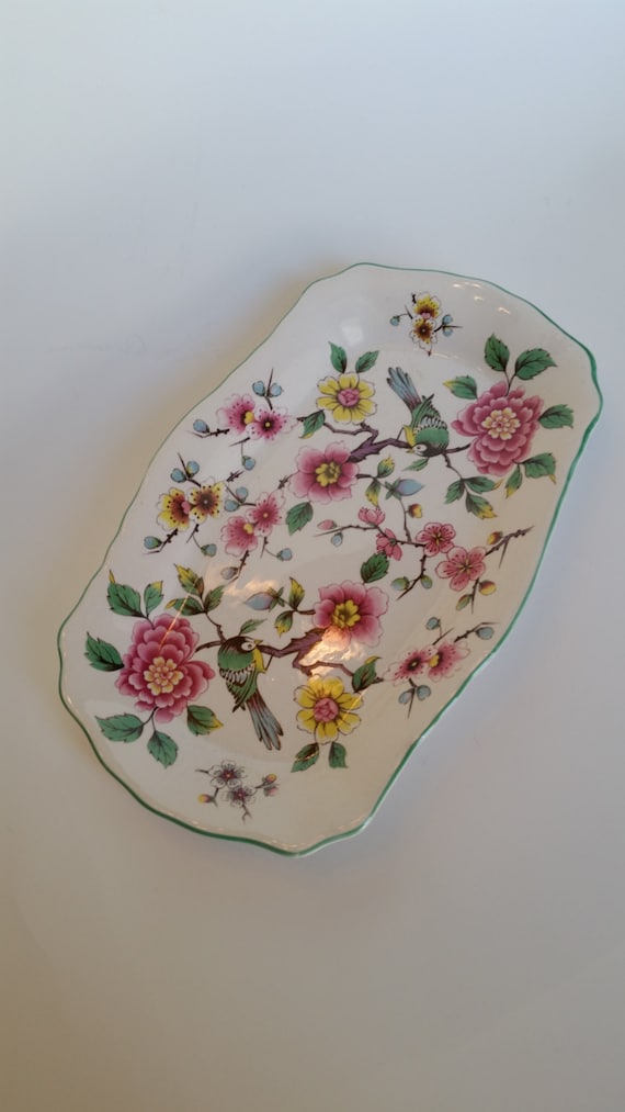 Old Foley James Kent England Chinese Rose China Candy Dish | Etsy