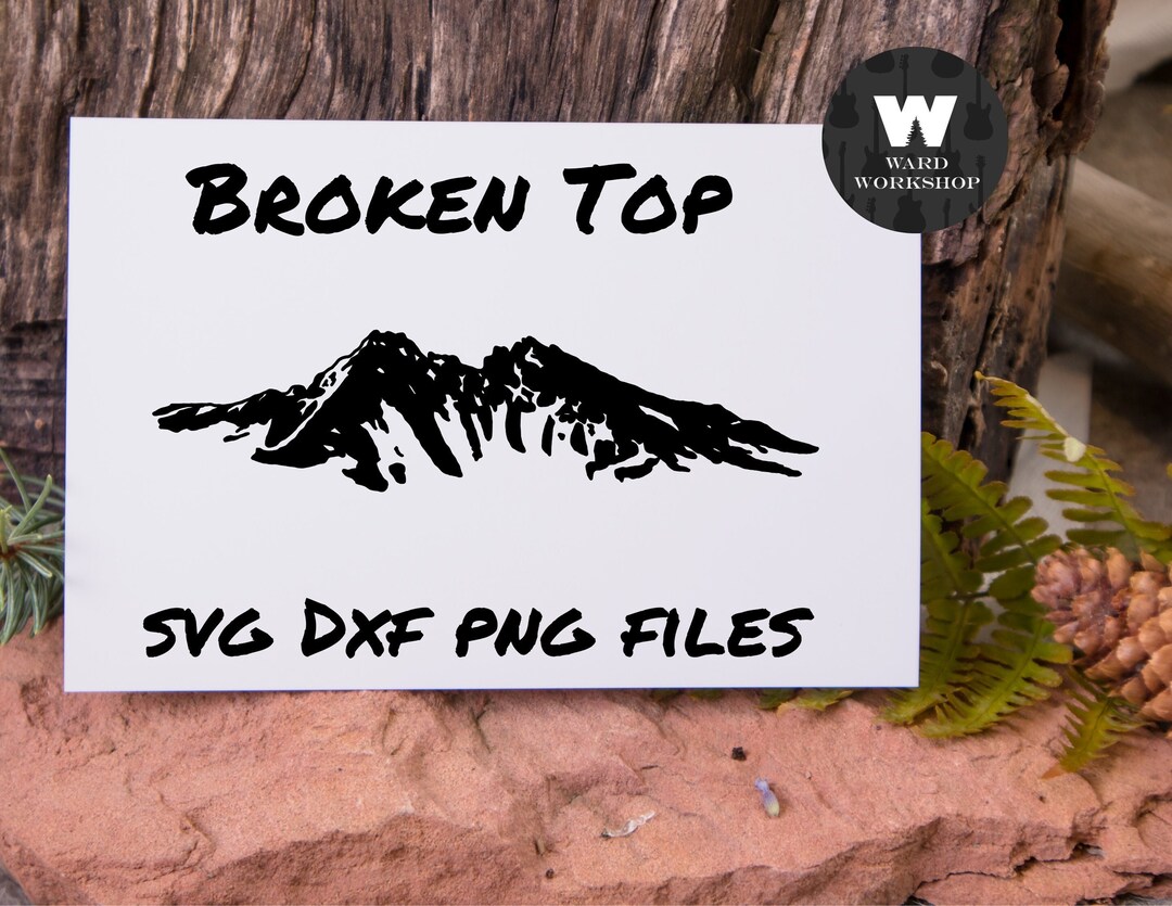 Broken Top Bend Oregon Cascade Mountain Range Clipart PNG SVG and DXF ...