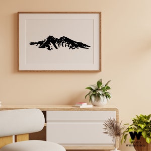 Broken Top Bend Oregon Cascade Mountain Range Clipart PNG SVG and DXF ...