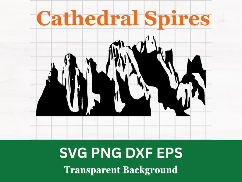 Cathedral Spires Svg | Black Hills South Dakota | Clip Art for Personal ...