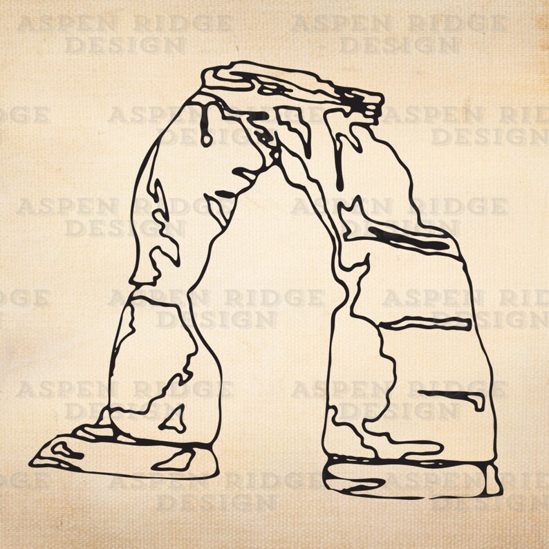 Delicate Arch Moab Utah Vector Clip Art Arches National | Etsy