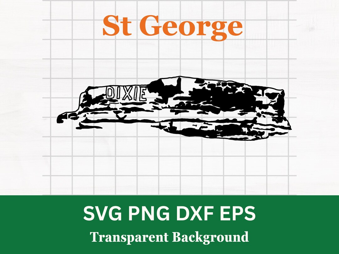 Dixie Rock Svg | St George Utah Outline | Utah Tech University ...