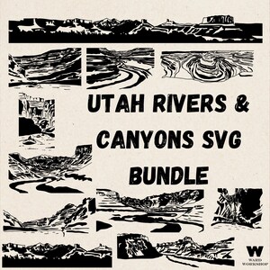 Utah Rivers and Canyons Svg Clip Art Bundle | Personal and Commercial ...