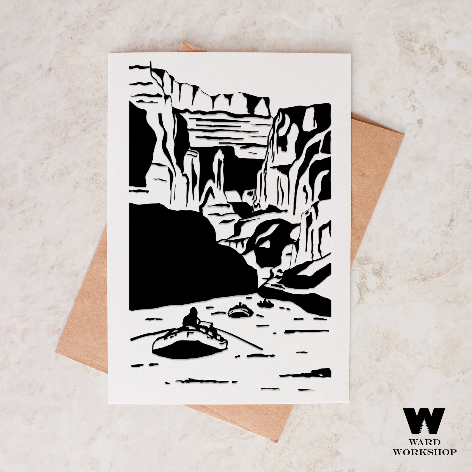 Colorado River Rafting, Digital Graphic, Clip Art, Wilderness Vector ...
