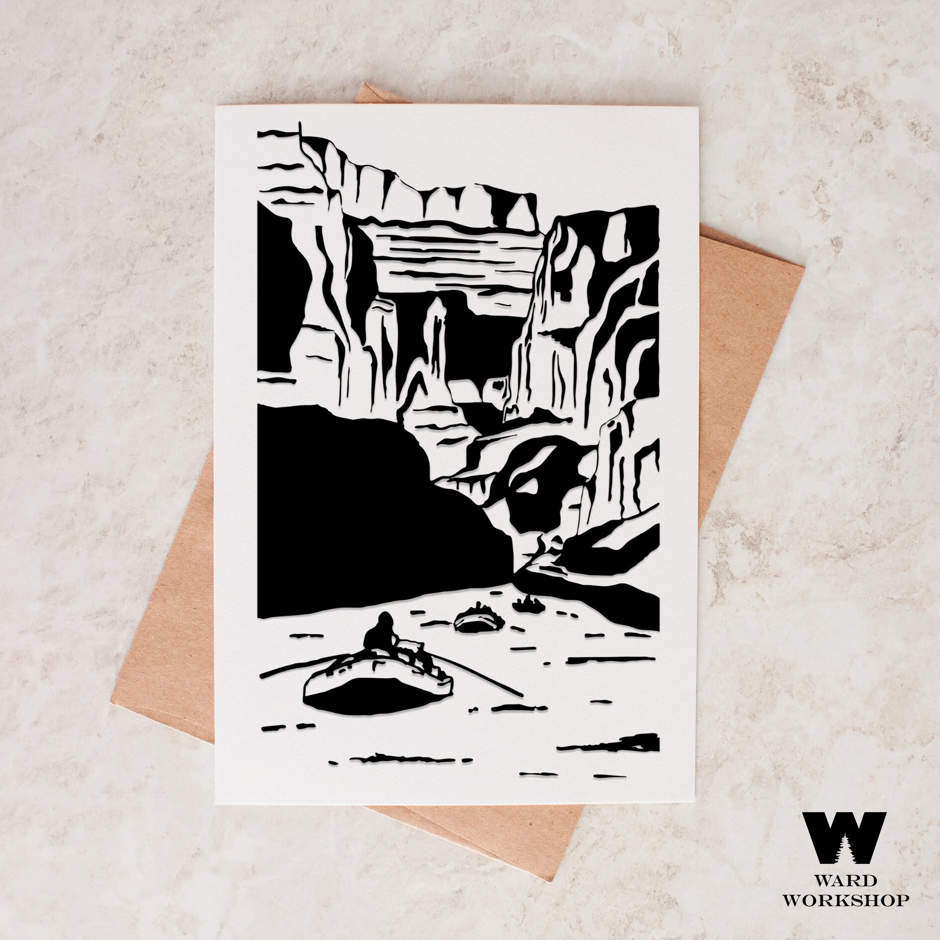 Colorado River Rafting, Digital Graphic, Clip Art, Wilderness Vector ...