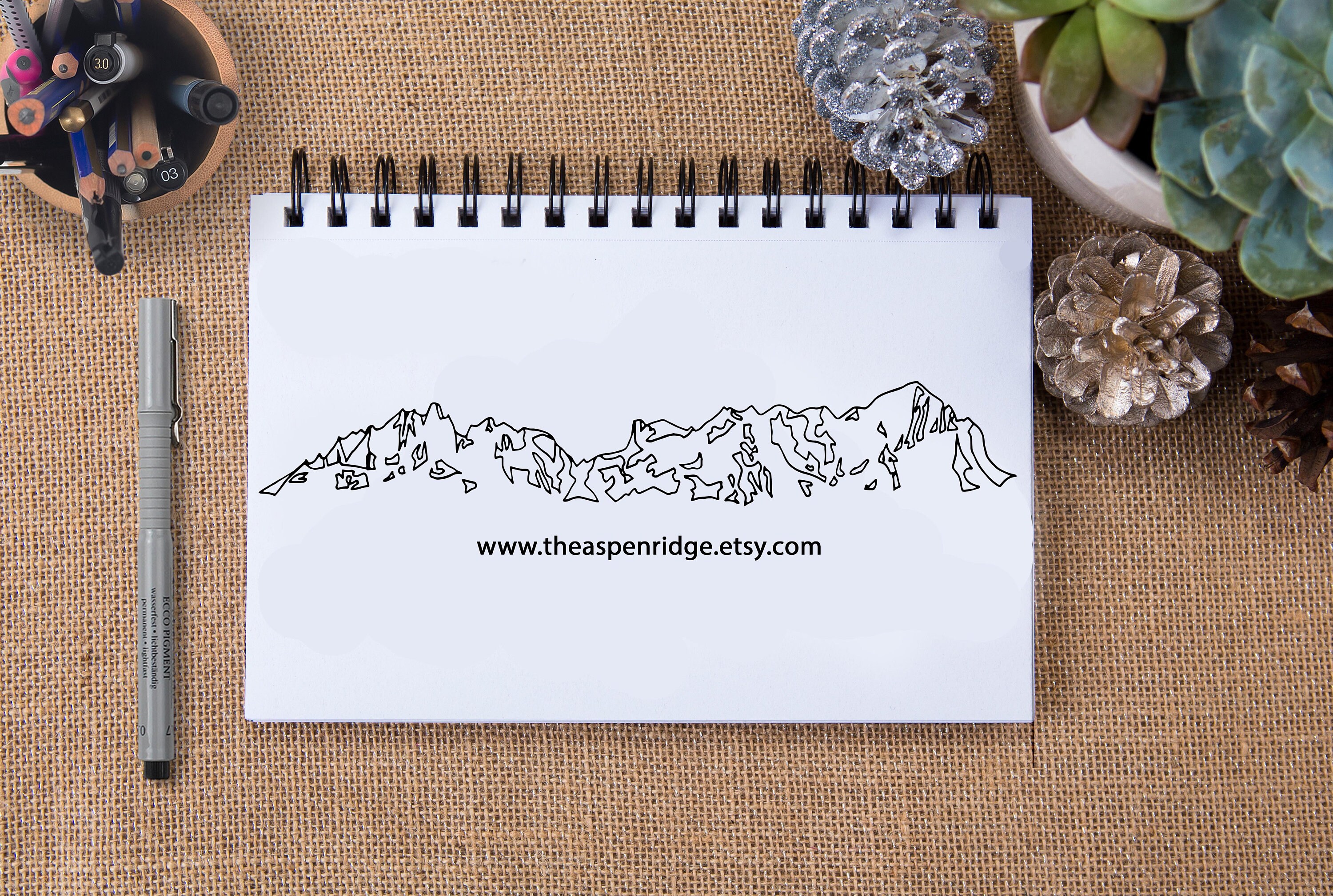 Idaho Sawtooth Range Vector Line Clip Art - Etsy