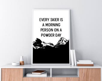 Ski Powder Poster - Etsy