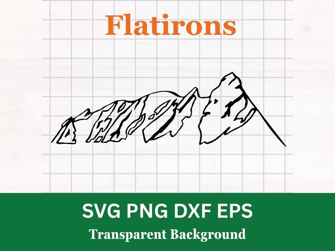 Flatirons Svg | Mountain Range Outline | Boulder City Colorado ...