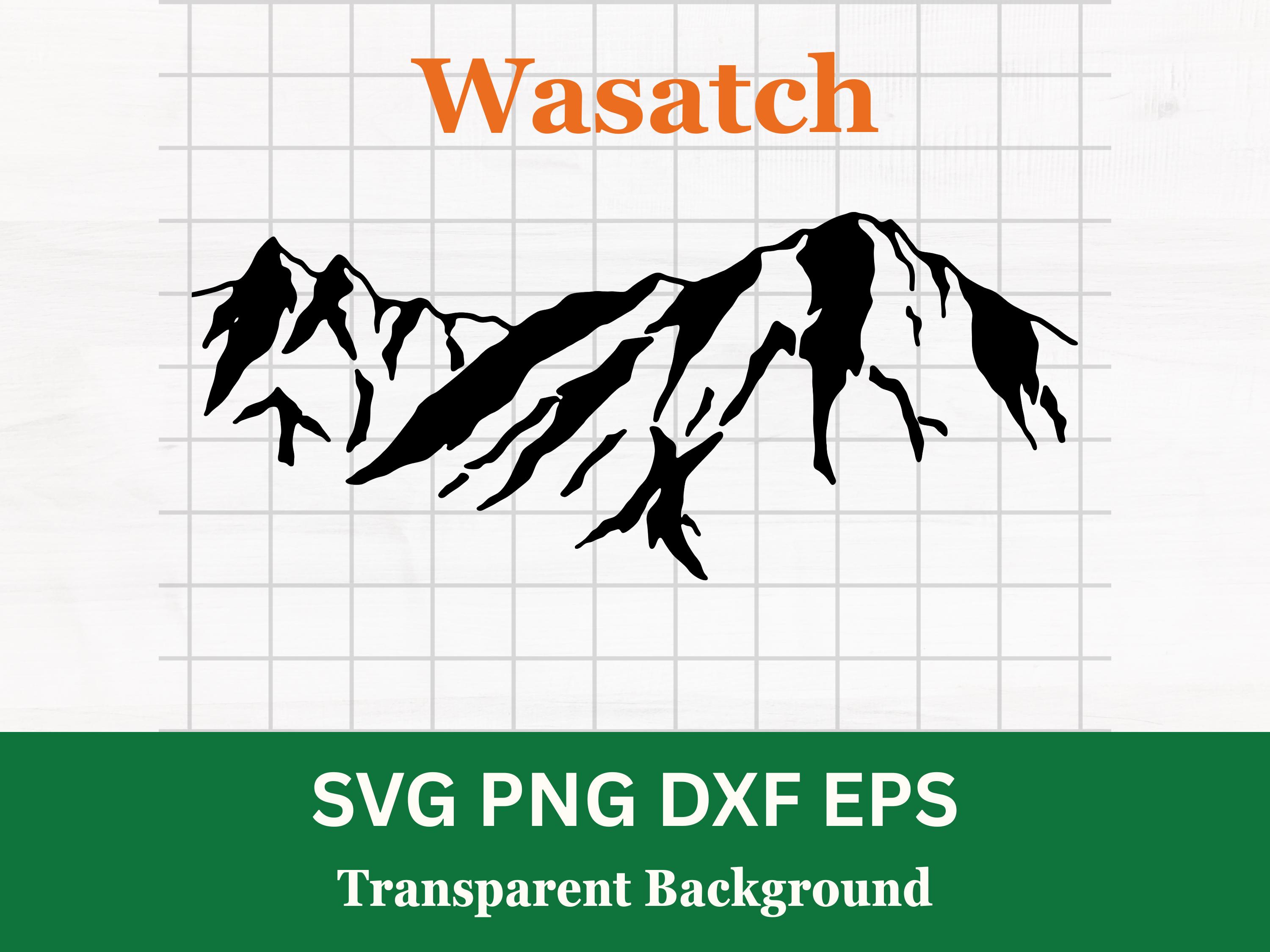 Wasatch Mountain Range Svg Clip Art, Salt Lake City, Park City, Draper ...