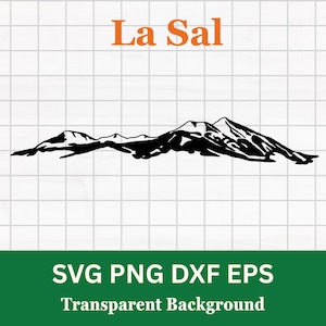 La Sal Moab Utah Mountain Range Clipart Files PNG SVG and DXF - Etsy