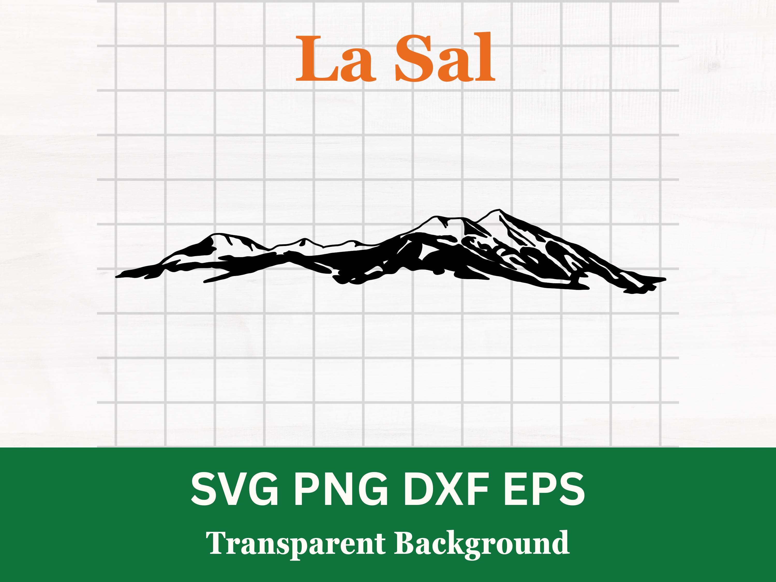 La Sal Moab Utah Mountain Range Clipart Files PNG SVG and DXF - Etsy
