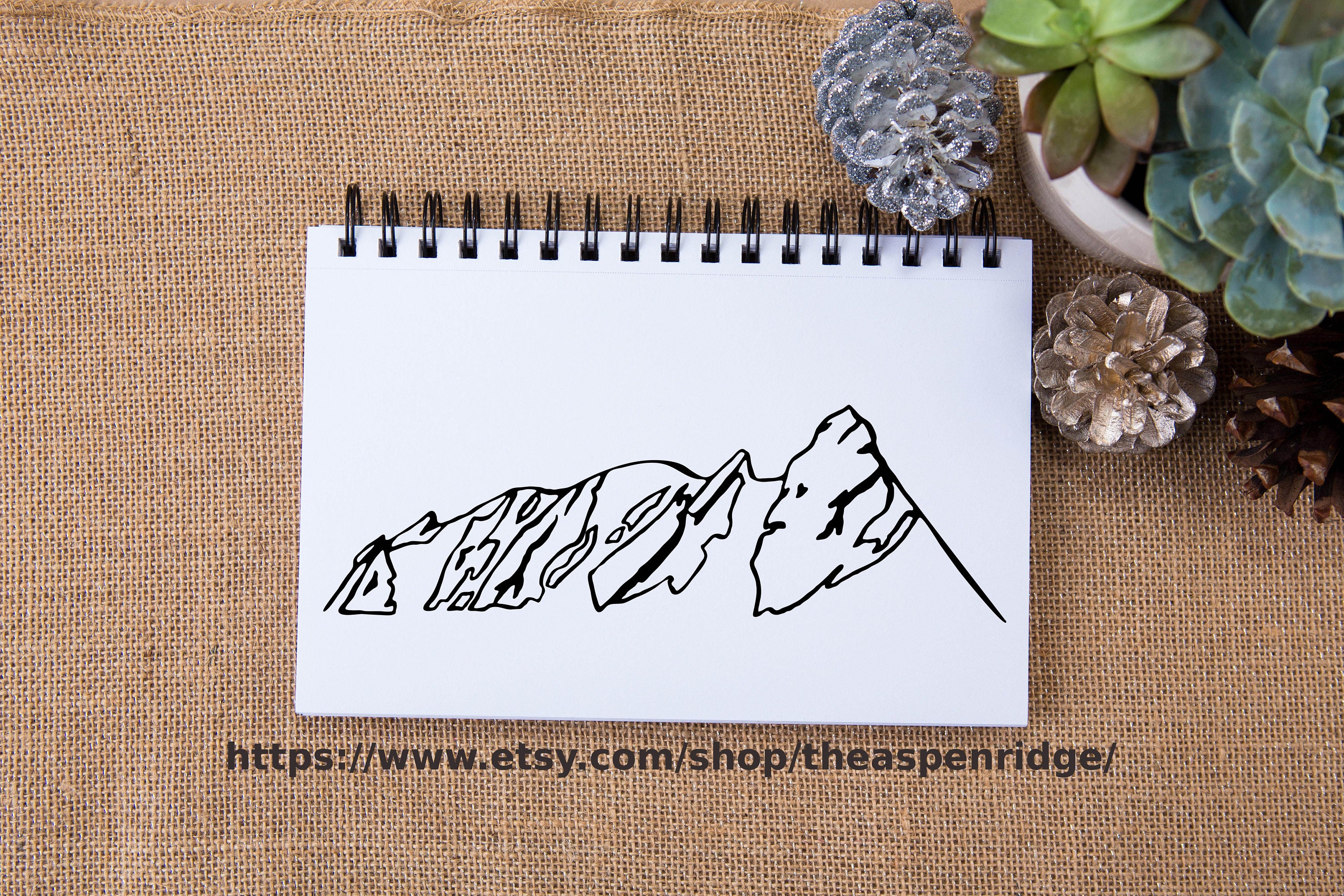 Flatirons Svg | Mountain Range Outline | Boulder City Colorado ...