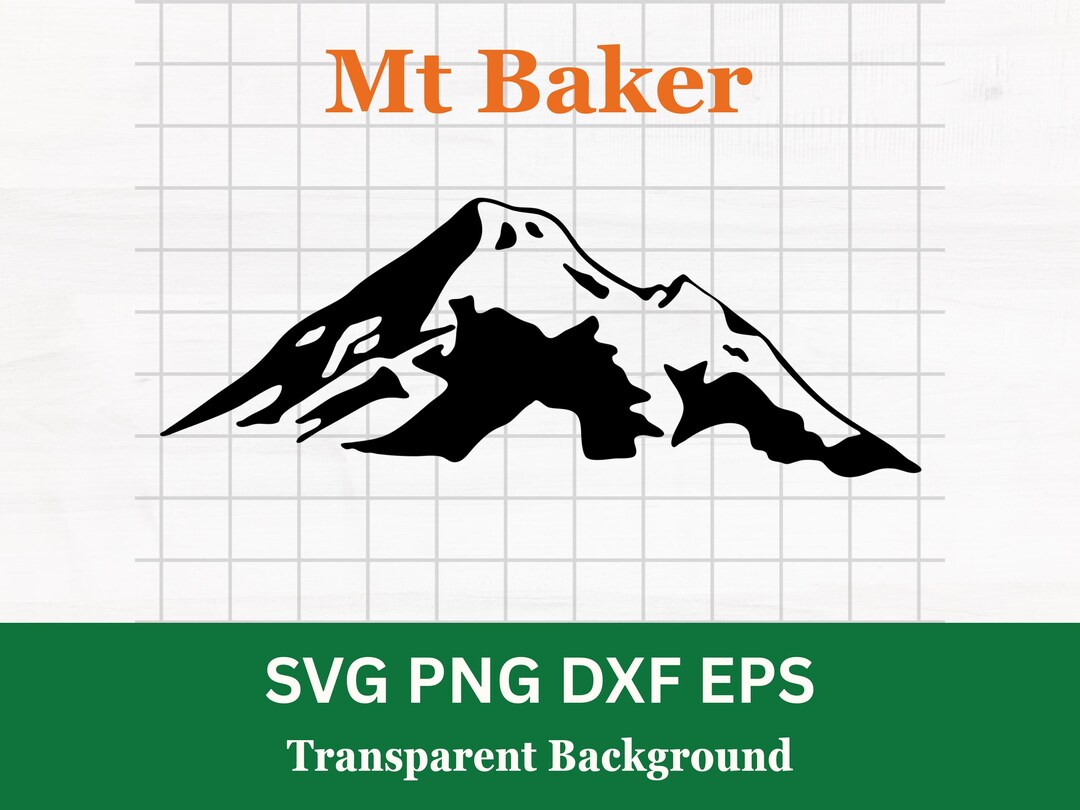 Mount Baker Svg II North Cascades Washington | Vector Minimalist Clip ...