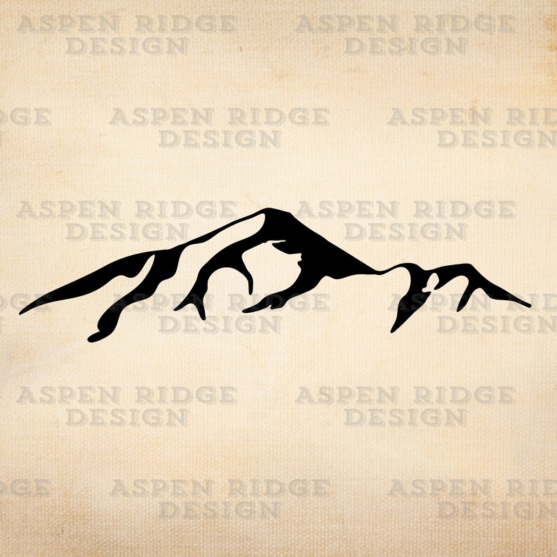 Pikes Peak II Colorado Mountains Digital Vector Clip Art File Personal ...