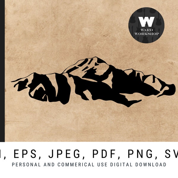 Denali Mountain Svg - Etsy