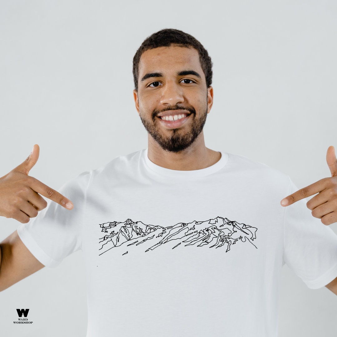 Wasatch Mountain Range SLC Line Clip Art Vector, Salt Lake City Utah ...