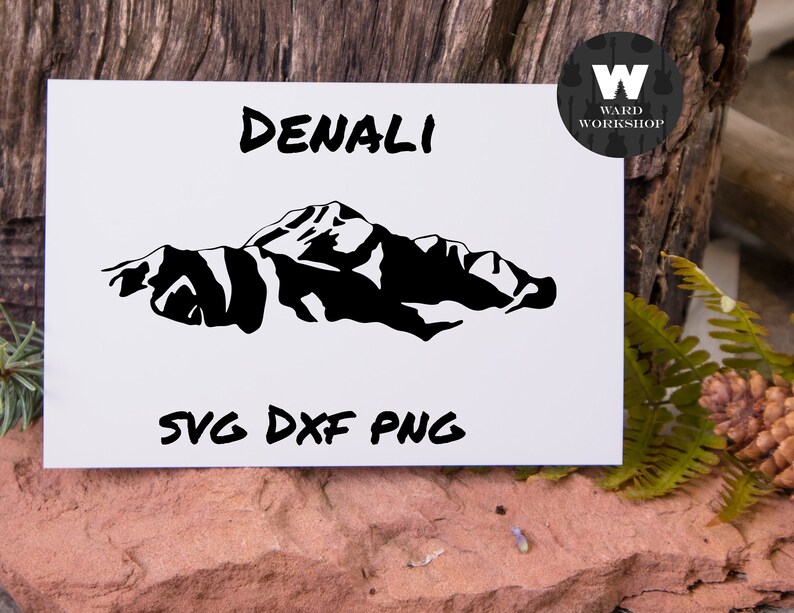 Mount Denali Alaska PNG SVG and DXF Hand Drawn Mountain Outline Digital ...