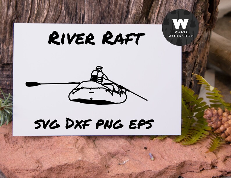 Whitewater River Raft Outline Png Svg Eps Dxf Digital Cut File - Etsy ...