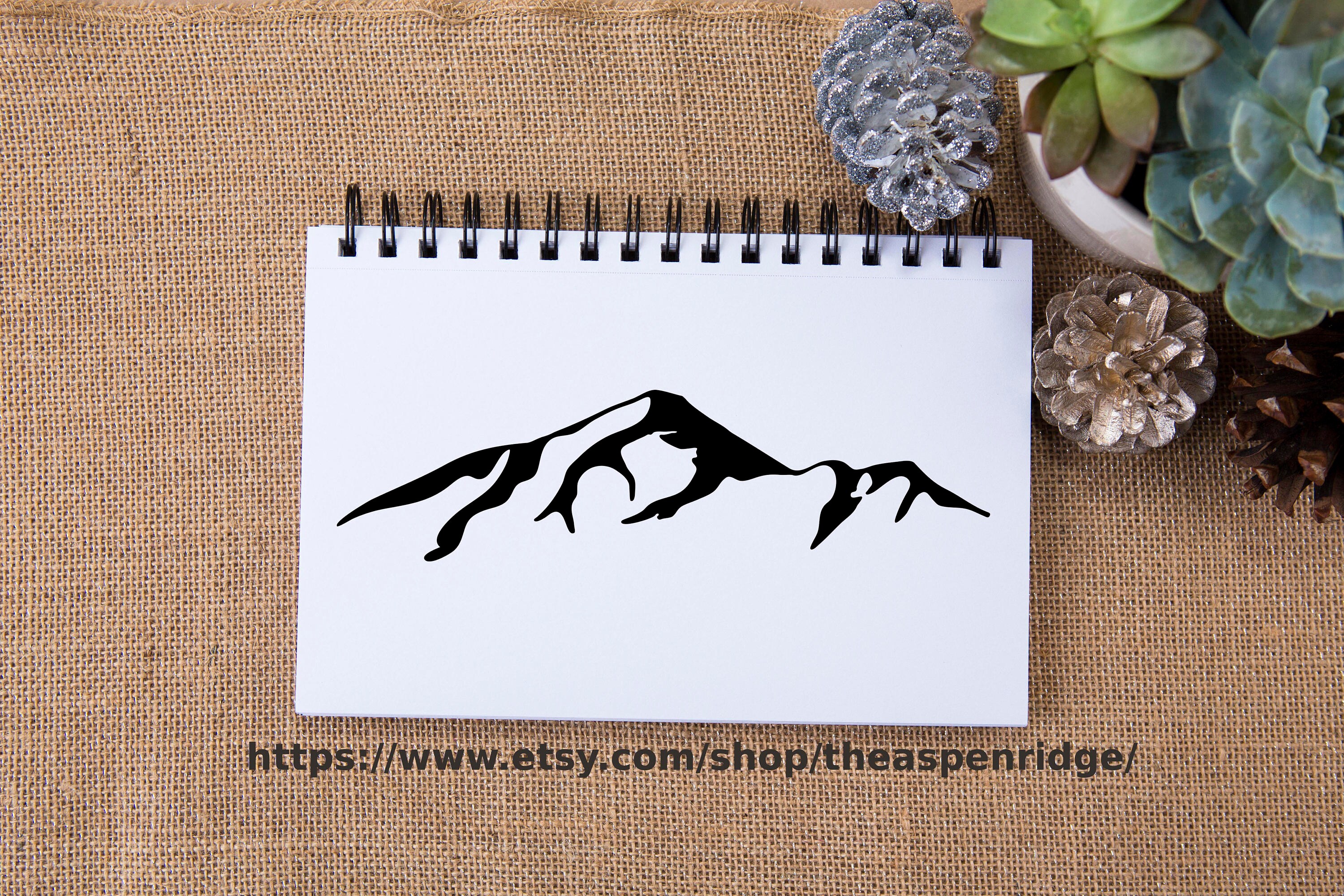 Pikes Peak II Colorado Mountains Digital Vector Clip Art File ...