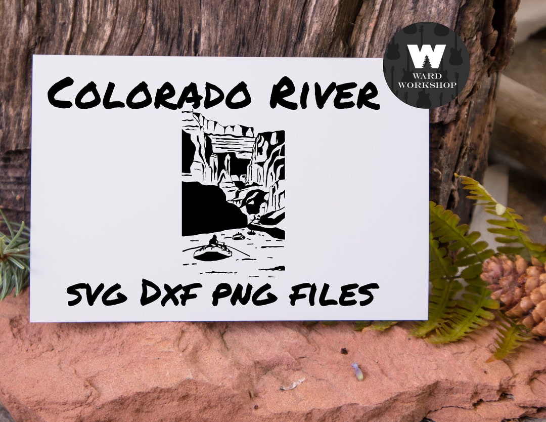Colorado River Rafting Moab Utah Clipart Cut File SVG PNG DXF Eps Files ...