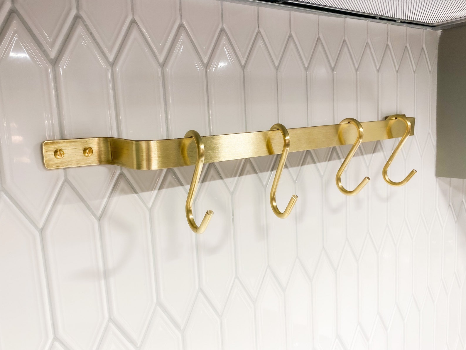 Brass Pot Rack / Wall Mount Pot Rack / Handcrafted in USA / - Etsy Brass Pot Rack / Wall Mount Pot Rack / Handcrafted in USA / - Etsy