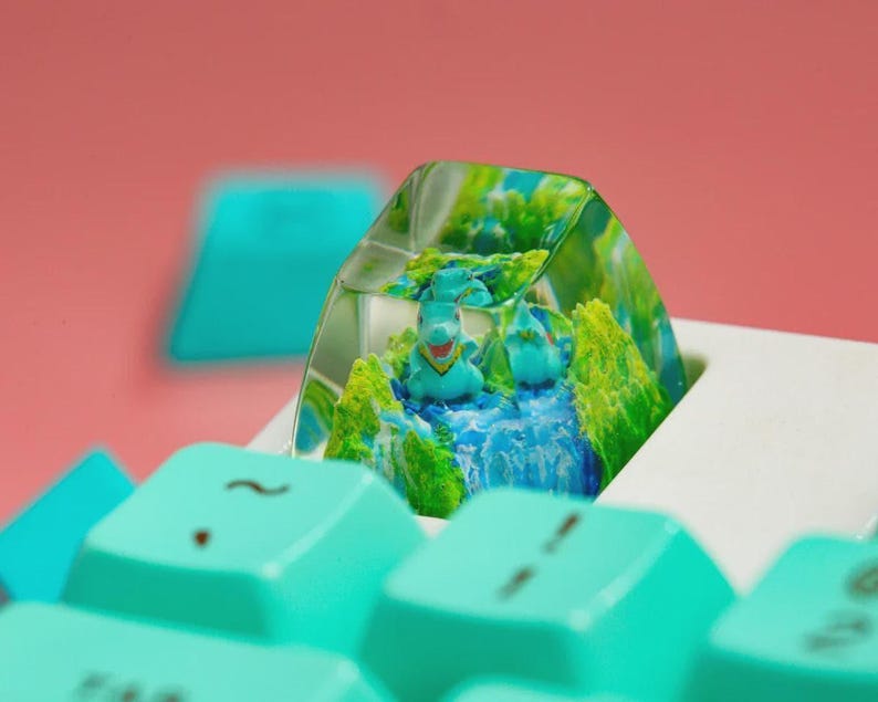 Totodile Pokemon Artisan Keycap, Custom Resin Keycap for Mechanical ...