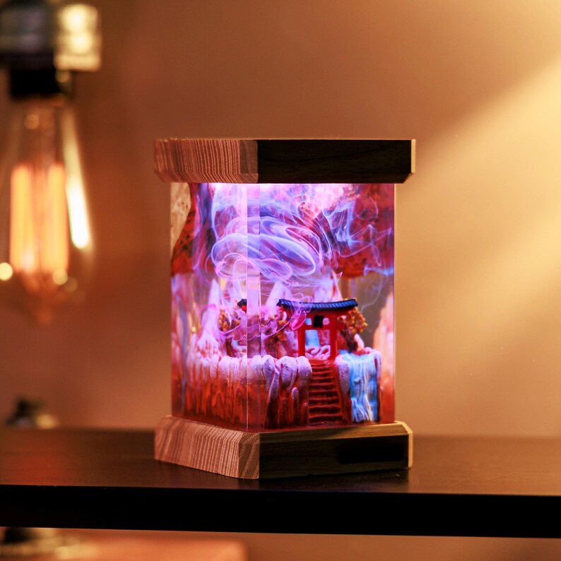 Torii Gate Resin Lamp, Japanese Landmark Art Night Light, Unique ...