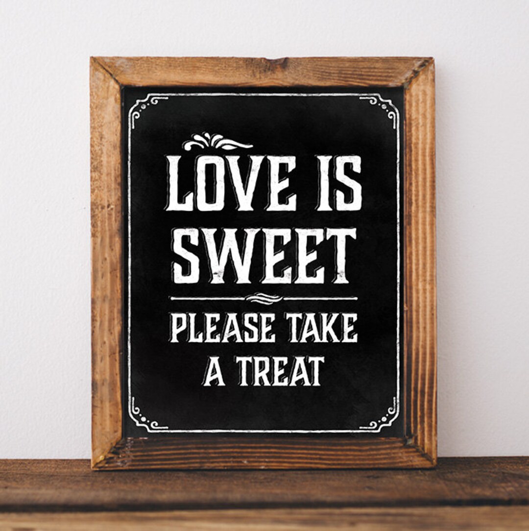 Wedding Candy Buffet Sign. Printable Chalkboard Dessert Table Sign ...