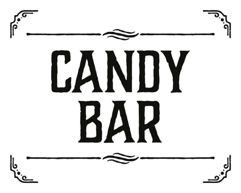 Candy bar sign. Printable rustic wedding decor. Wedding sweets | Etsy